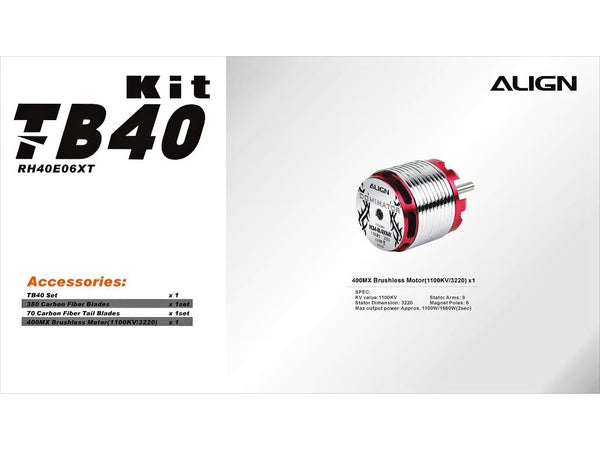 Align TB40 Kit w/Motor : RH40E06XT - Midland Helicopters