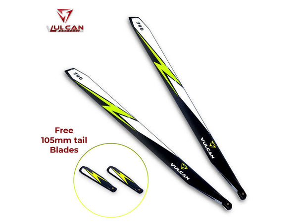 Vulcan Rotors Precision Main Rotor Blades 700mm : VMB-700 - Midland ...