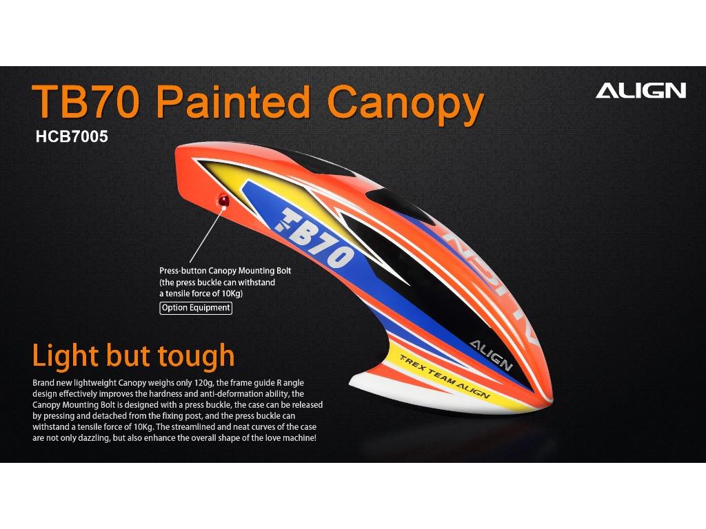Align TB70 Painted Canopy - Orange : HCB7005T - Midland Helicopters