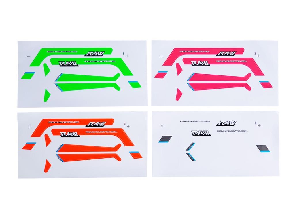 Sticker Set White/Orange/Pink/Green - RAW 500 : H1940-S - Midland ...