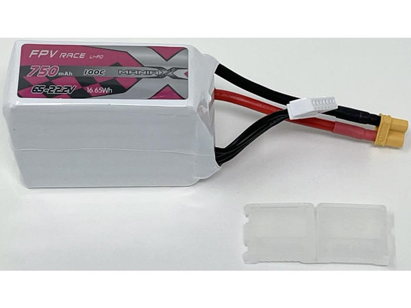 ManiaX 22.2V 750mah 100C Lipo : MX750-6S-100 - Midland Helicopters