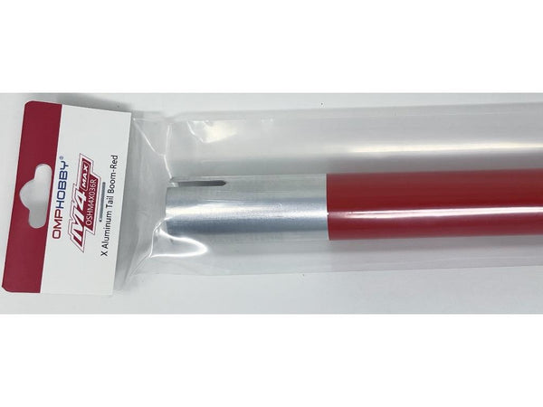 OMP M4 Max Aluminium Tail Boom (Red) : OSHM4X036R - Midland Helicopters