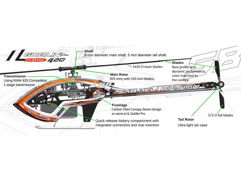 SAB iLGoblin PRO 420 - White : SG426 - Midland Helicopters