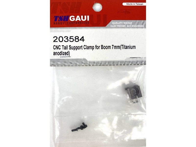 CNC Tail Spt Clamp f/Boom 7mm (Gaui Hurricane 200/Mini Zoom) : 203584 ...