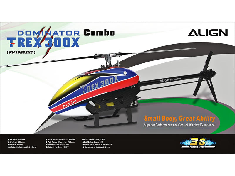 Align T-Rex 300X Combo (RH30E02XT) - Midland Helicopters