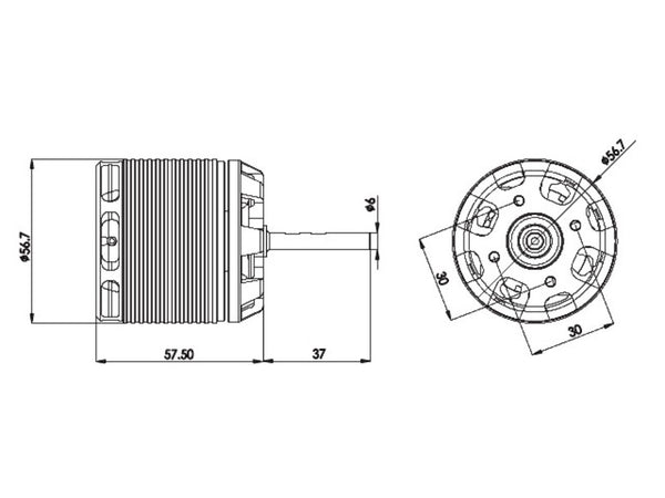 Align 800MX Brushless Motor(720KV/4530) : HML80M13T - Midland Helicopters