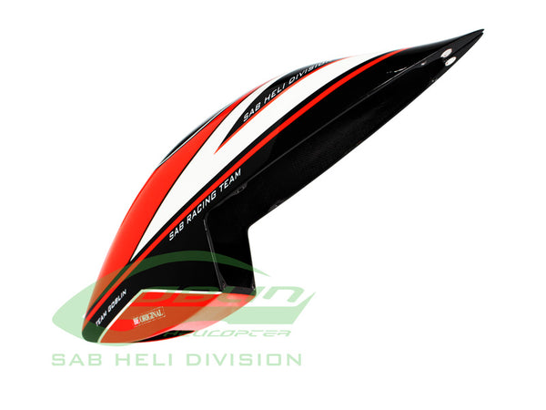SAB Goblin Mini Comet Canopy Black/Red : H0922-S - Midland Helicopters