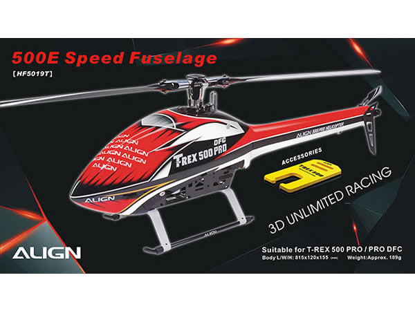 Align T-Rex 500E Speed Fuselage - Red & White : HF5019T - Midland ...