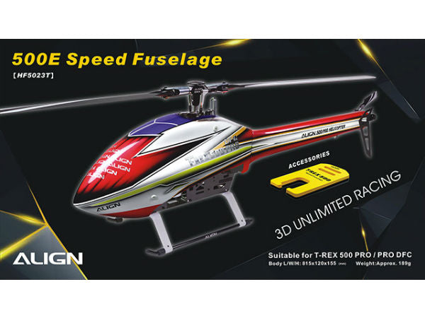 Align T-Rex 500E Speed Fuselage - Red : HF5023T - Midland Helicopters