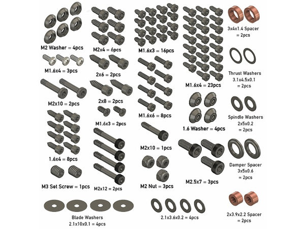 Screws and Shims Set, LOGO 200 : 05433 - Midland Helicopters