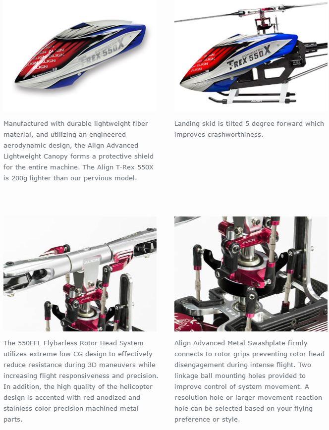 Align T-Rex 550X Configurable Combo : RH55E19XT-C - Midland Helicopters