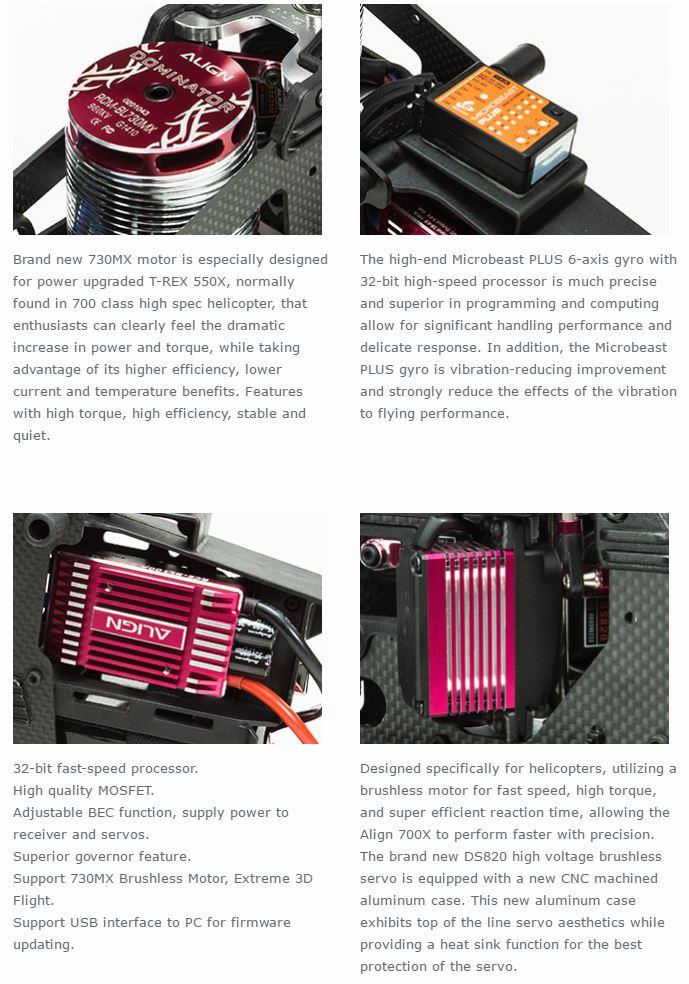 Align T-Rex 550X Configurable Combo : RH55E19XT-C - Midland Helicopters
