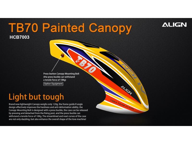 Align TB70 Painted Canopy - Yellow : HCB7003T - Midland Helicopters