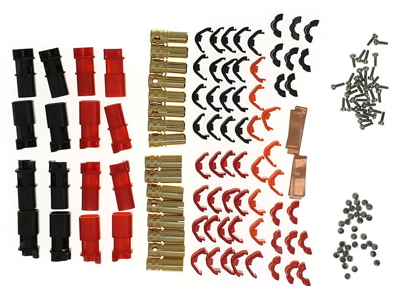 RCPROPLUS 7mm Solderless Connector (8M,8F,Black,Red) : REB7808STS7P8 ...