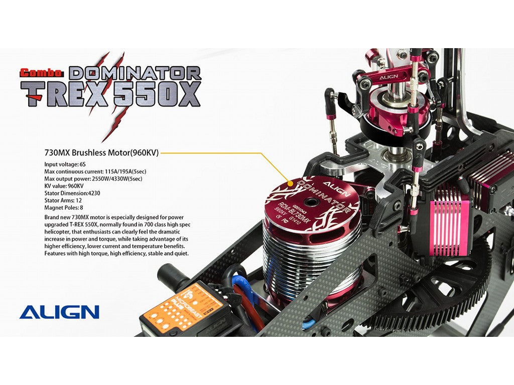Align T-Rex 550X Combo : RH55E19XT - Midland Helicopters