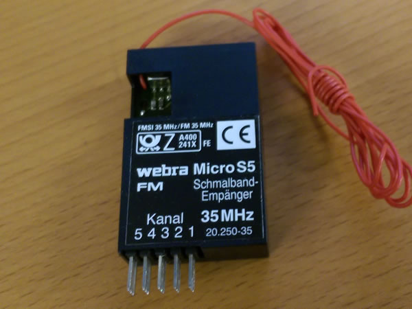 Webra 5ch rx Micro - 35mhz : W/20250/351 - Midland Helicopters